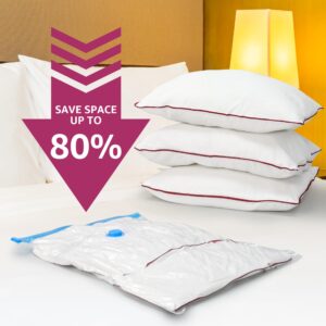 Space Bags Vacuum Storage Bags (Variety 20 Pack) Save 80% Space - Vacuum Bags for Comforters and Blankets, Bedding, Compression Seal for Closet Storage - Pump for Travel