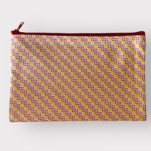 Built Quilt Quilt Patterned Pencil Pouches, Set of 5, Various Quilt Patterns, Printed Cotton Pouches, Make Up Pouches, Zippered Pouches, 8.27 in x 5.31 in (Quilt Jazz)