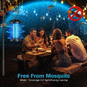 Bug Zapper Outdoor Mosquito Repellent Outdoor Patio Mosquito Zapper 4200V Indoor Fly Trap Mosquito Repellent Mosquito Trap Killer for Home, Patio, and Backyard