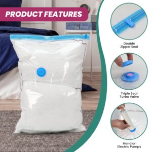 Space Bags Vacuum Storage Bags (Variety 20 Pack) Save 80% Space - Vacuum Bags for Comforters and Blankets, Bedding, Compression Seal for Closet Storage - Pump for Travel