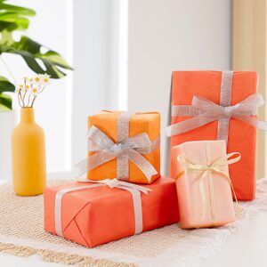 Simetufy Orange Tissue Paper for Gift Bags, 75 Sheets 14 x 20 Inches Orange Wrapping Paper for Packaging, Tissue Paper Bulk for Fall, Halloween, Thanksgiving, Birthday, Holiday Decor and DIY Crafts