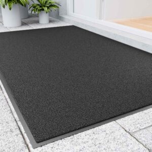 amyracel front door mat outside entrance, 3' x 4' sturdy indoor outdoor door mat, dirt trapper outdoor welcome mats for entry, all-season, all-weather doormat for entryway, patio, high traffic areas