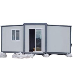 fully furnished 20ft 40ft prefab expandable container house steel structure foldable prefabricated villa 4 bedroom with toilet (40ft, white slat)