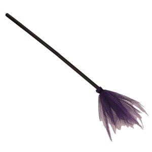 ragyzity halloween witch broom plastic witch broomstick with detachable handle, halloween cosplay costume props, halloween broomstick witch costume accessories, witch flying broomstick (purple)