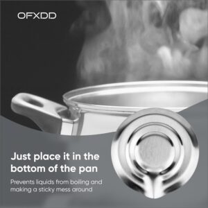 Pot Minder Stainless Steel 6 Pcs - Pot Watcher/Control Disc to Safeguard Cooking in Kitchen - Pot Boil Over Preventer Pasta, Soups and Milk