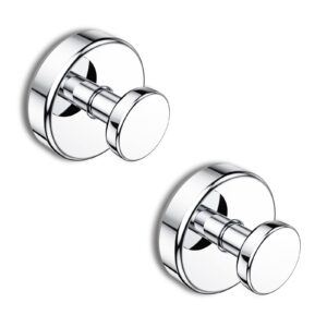 bntuk suction cup hooks for shower, removable towel hooks for bathroom window glass door wall, bath robe looafh hook for hanging - 2 pack, chrome