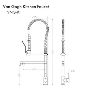 ZLINE Autograph Edition Van Gogh Kitchen Faucet in Champagne Bronze (VNG-KF-CB)