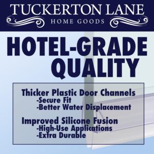 TUCKERTON Lane Glass Door Seal Strip, Soft Shower Door Sweep to Stop Leaks, Shower Silicone Seal Strip (Bottom Sweep 3/8 (3 Pack))