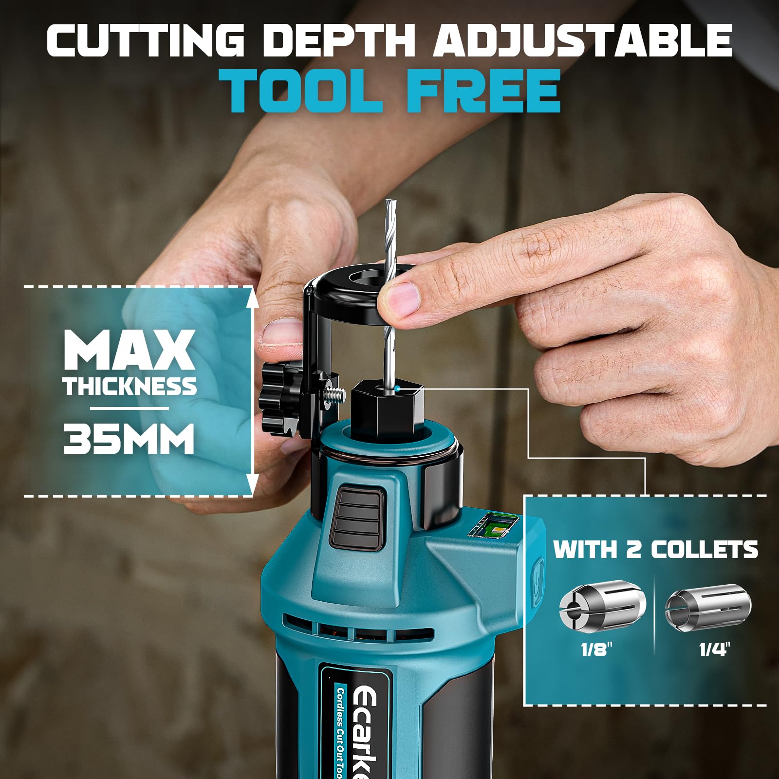 Cordless Drywall Cut-Out Tool for Makita 18V Battery: 3 Variable Speed Brushless-Motor Tool - (Battery Not Included) Drywall Rotary Saw tool kit for Cutting Wood Drywall,Sheetrock,Wood,Plywood