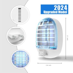 DNFAF Bug Zapper Indoor, Fly Trap for Indoors, Electronic Mosquitoes Killer Mosquito Zapper with Blue Lights for Living Room, Home, Kitchen, Bedroom, Baby Room, Office(2 Packs)