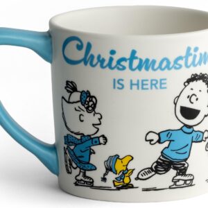 DaySpring - Peanuts - Christmastime is Here Ceramic Mug, 14oz, Blue