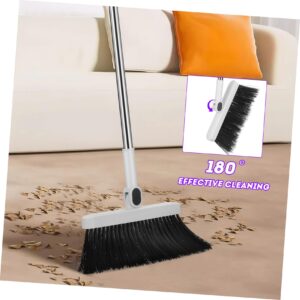 1 Set Foldable Broom Dustpan Upright Broom Handle Home Office Kitchen Outdoor Cleaning Lightweight Compact Design