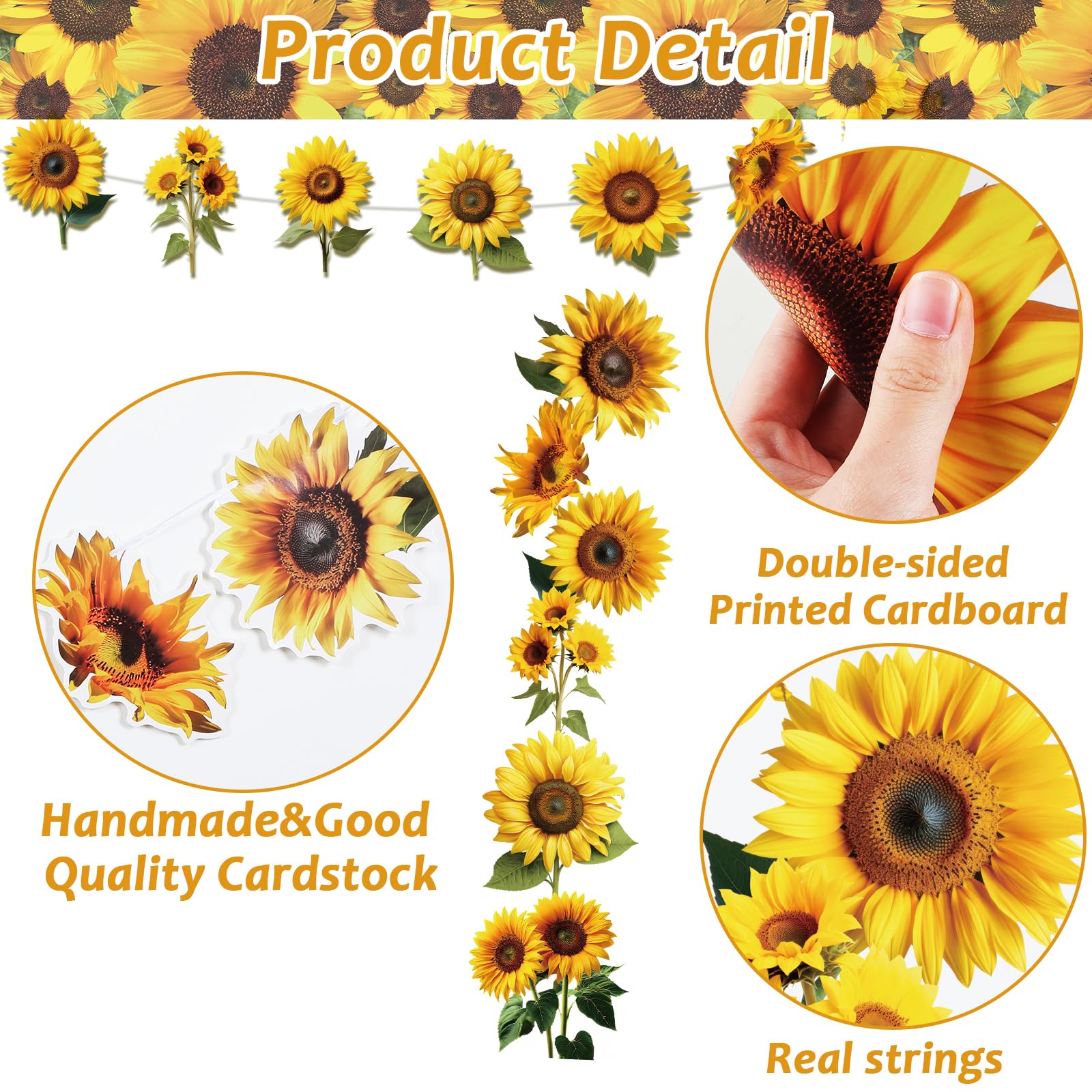 gisgfim 209Pcs Sunflower Bridal Birthday Party Supplies Includes Sunflower Party Plates Napkins Fork Sunflower Tablecloth Banner Hanging Garland Kit for Summer Bridal Shower Party Decorations Set