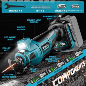 Cordless Drywall Cut-Out Tool for Makita 18V Battery: 3 Variable Speed Brushless-Motor Tool - (Battery Not Included) Drywall Rotary Saw tool kit for Cutting Wood Drywall,Sheetrock,Wood,Plywood