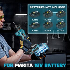 Cordless Drywall Cut-Out Tool for Makita 18V Battery: 3 Variable Speed Brushless-Motor Tool - (Battery Not Included) Drywall Rotary Saw tool kit for Cutting Wood Drywall,Sheetrock,Wood,Plywood