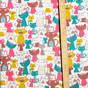 8Pcs Cute Animal Cats Fabirc Fat Quarters Cotton Fabric Bundles,for Quilting,Sewing and DIY Crafts,18 x 22 inches. …