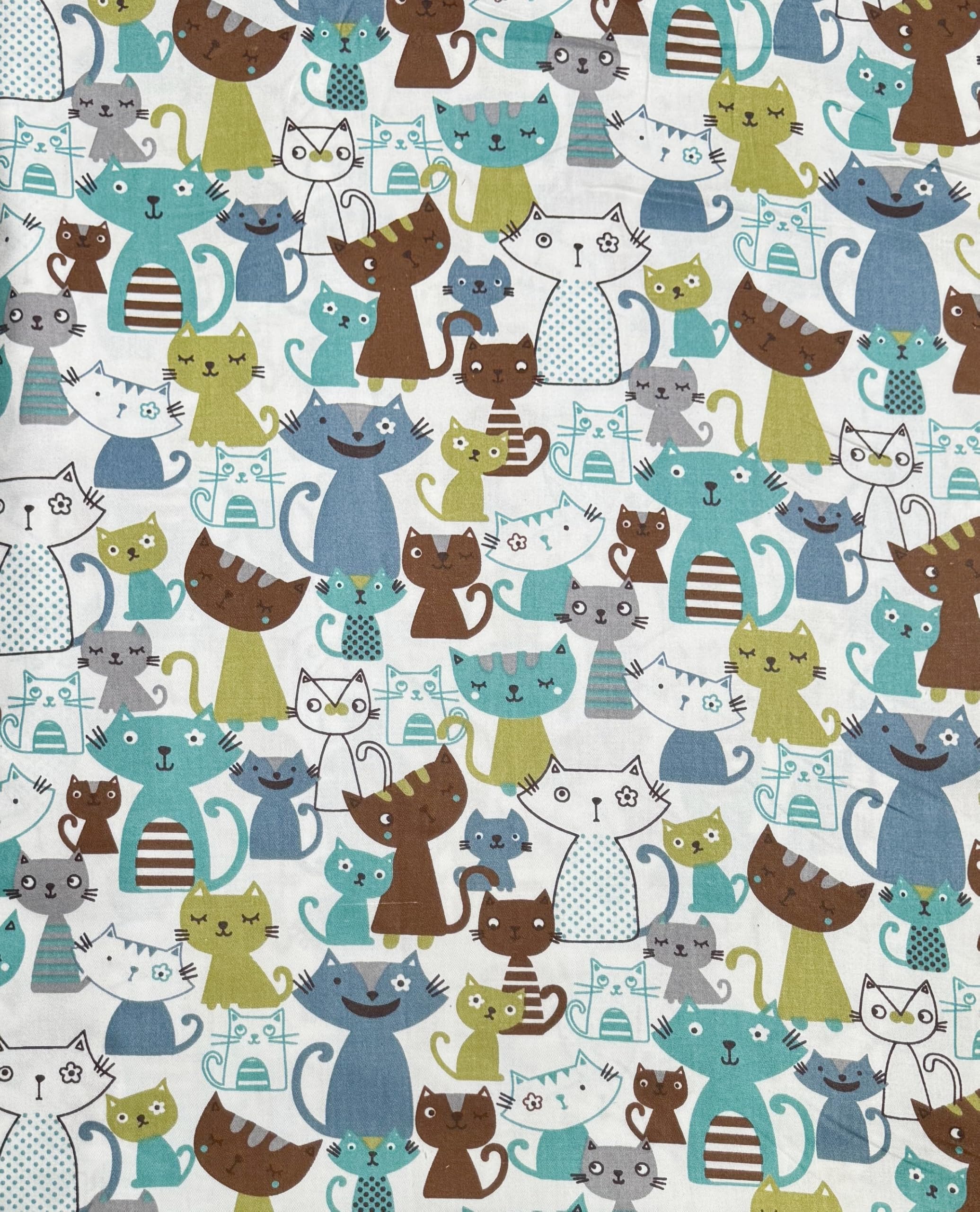 8Pcs Cute Animal Cats Fabirc Fat Quarters Cotton Fabric Bundles,for Quilting,Sewing and DIY Crafts,18 x 22 inches. …