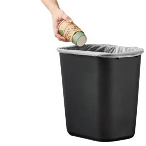 WEBSTORE SUPPLY 28 Qt. Trash Can, Kitchen Wastebasket 7 Gallon Garbage Can (10 Pack) Black