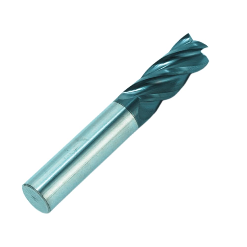 INCOSYP Carbide 1/2" Square End Mill - 4 Flutes AlTin Coated - 1/2" Shank - 1 1/2" Length for Cut - 3" Overal Length - HRC 55 - for Milling Alloy Steels, Hardened Steels, Stanless Steel.