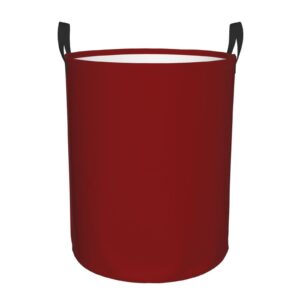 xiso ver maroon laundry hamper - large laundry basket with handles waterproof round collapsible clothes storage bin for dirty clothes, towels, pillows