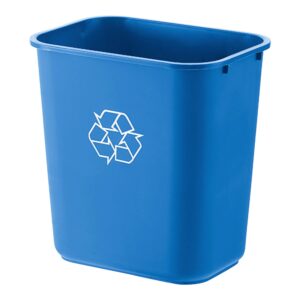 WEBSTORE SUPPLY 28 Qt. Recycling Bins, 7 Gallon Office Trash Cans for Near Desk (10 Pack) Blue