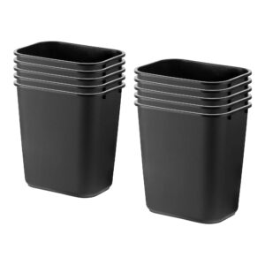 webstore supply 28 qt. trash can, kitchen wastebasket 7 gallon garbage can (10 pack) black