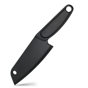 nylon knife with high temperature resistance for nonstick pans, kitchen knife safe for kids, lightweight plastic knife best for cutting bread, pizza, fruits, vegetables (1, full serration)