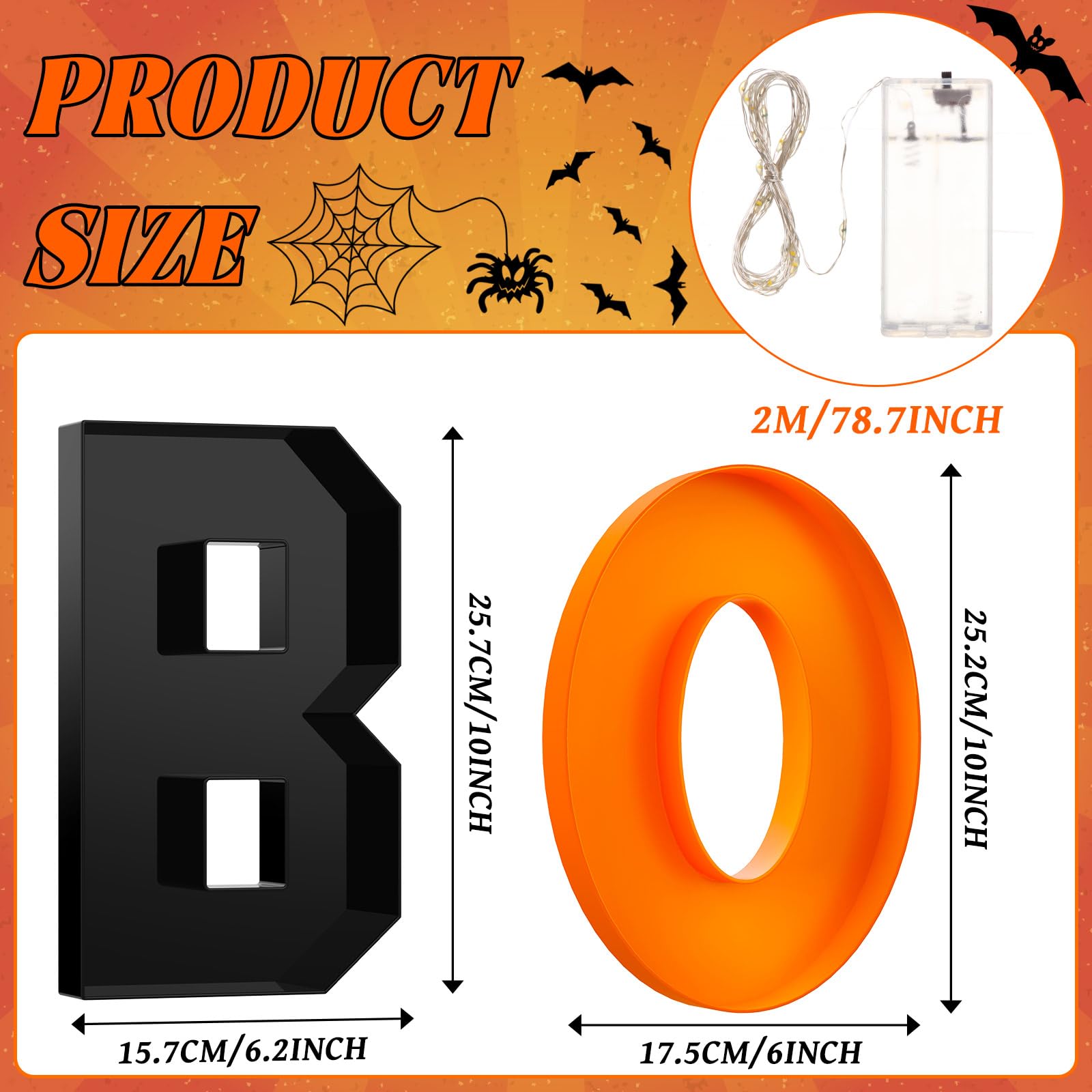 Watersay Halloween Charcuterie Board Fillable Letter Paper Cardboard Halloween Boo Serving Trays and Platters Halloween Decoration with LED Light Strings for Cheese Cookie Candy Nuts Party Supplies