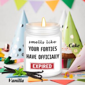 NANOOER 40th Birthday Gifts for Women, 40th Birthday Candles Gifts for Her, Your 40s Have Expired, 40 Year Old Birthday Gift Ideas, Funny Birthday Gifts for Women, Vanilla Buttercream Scent Candle