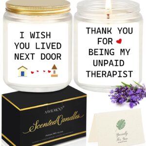 Best Friend Birthday Gifts for Women, Gifts for Women Birthday Unique, Funny Birthday Friendship Gifts for Best Friend Bestie BFF Classmate Coworker Women Girls - 14 Oz Scented Candles Thank You Gifts