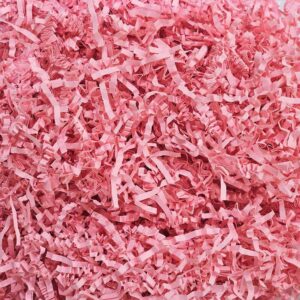 goooodgift - 3 oz - pink - crinkle cut paper shred filler for gift wrapping, gift box stuffing birthdays, basket filling mother's day christmas