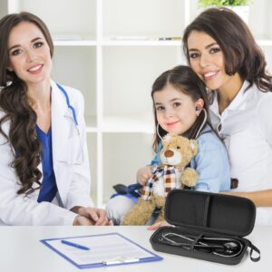 Stethoscope Case Compatible with 3M Cardiology III/Lightweight II S.E/Cardiology IV Diagnostic/MDF Acoustica Stethoscope with Mesh Pocket for Doctor &Nurse Accessories, Black(Case Only)