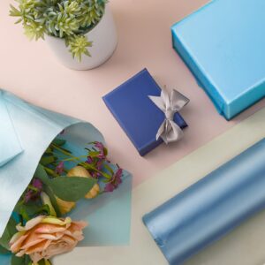 Hlonon 100 Sheets Blue Tissue Paper Bulk for Gift Bags, 20x12 Inches Tissue Paper Wrapping Paper Christmas Weddings Birthday Showers Arts Craft Party Favor Decoration