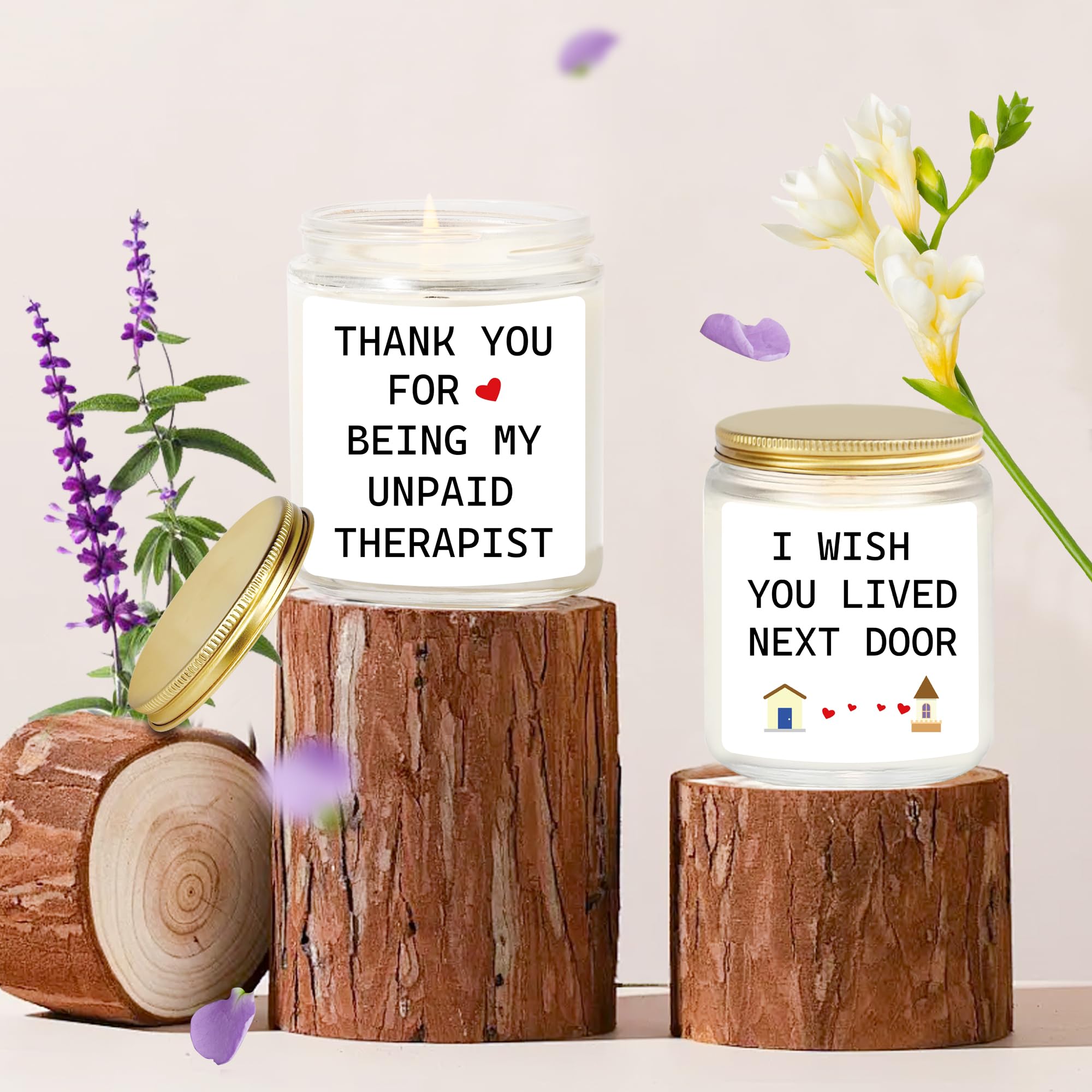 Best Friend Birthday Gifts for Women, Gifts for Women Birthday Unique, Funny Birthday Friendship Gifts for Best Friend Bestie BFF Classmate Coworker Women Girls - 14 Oz Scented Candles Thank You Gifts