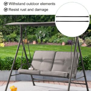 31.5inch/80cm Garden Swing Replacement Rods(2PCS), Metal Material, Black Powder Coating Round Rods, Fit for Hanging Swing Seat to Frame