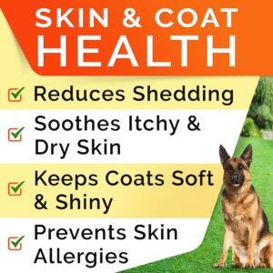 Allergy Relief + Omega 3 Dogs Bundle - Itchy Skin Treatment + Allergy & Itch Relief - Omega 3 & Pumpkin - Dogs Itching & Licking Treats + Relief Skin&Coat Supplement - 540 Chews - Made in USA