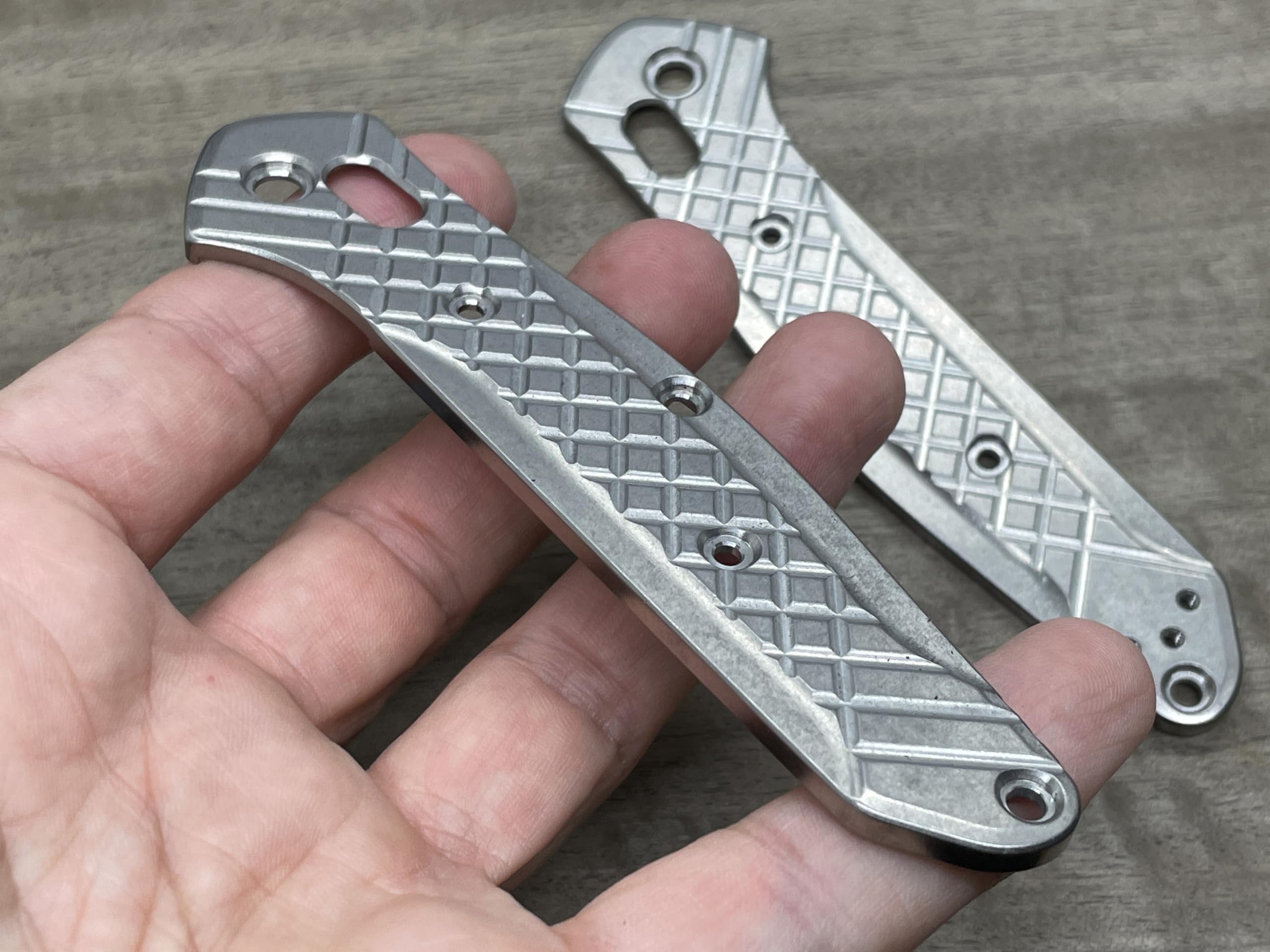 Tumbled FRAG Cnc milled Titanium Scales for Benchmade 940 Osborne