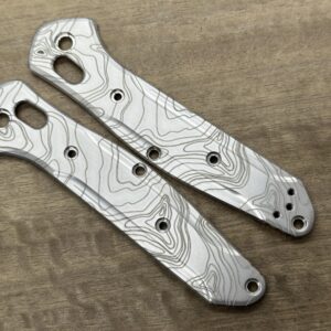 TOPO engraved Titanium Scales for Benchmade 940 Osborne