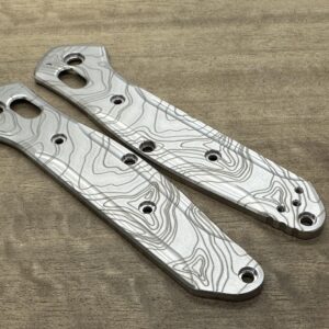 TOPO engraved Titanium Scales for Benchmade 940 Osborne