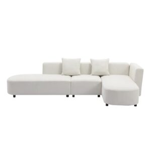 fancuf l shape sofa,living room upholstery sofa couch, sofa 110.2''wx61''dx24.8''h, comfortable for living room