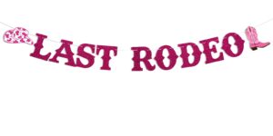 last rodeo banner, cowgirls hen party decorations, last hoedown decor, last rodeo bachelorette party bridal shower party decorations hot pink glitter