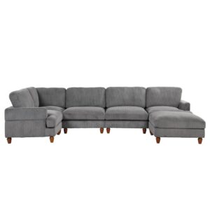 FANCUF Modular Sectional Sofa with Ottoman L Shaped Corner Sectional for Living Room, Office, Spacious Space