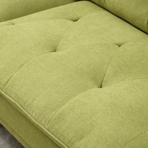 Overstuffed Tufted Upholstered Couch Cloud Futon Sofa Bed Modern Adjustable Armrests 3 Seaters Loveseat Sofa&Couch Convertible Sleeper Sofabed for Home Office Apartment Studio Living Room