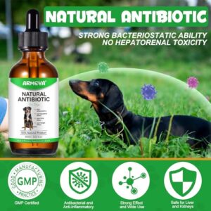 Natural Antibiotics for Dogs - Dog Antibiotics - Antibiotics for Dogs - Pet Antibiotics - Natural Antibiotics for Dogs - Organic Ingredients - Dog Multivitamin 60ml