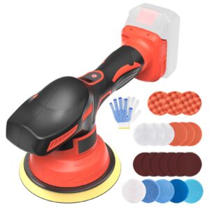 cordless car buffer polisher for milwaukee 18v max battery, orbital polisher with 8 variable speed, brushless motor car buffer, power polisher for car detailing/polishing/waxing (tool only)