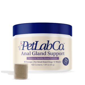 petlab co. anal gland support tailored powder – supports anal gland health and optimizes stool consistency - easy to use - helps target scooting & fishy rears – for small dogs