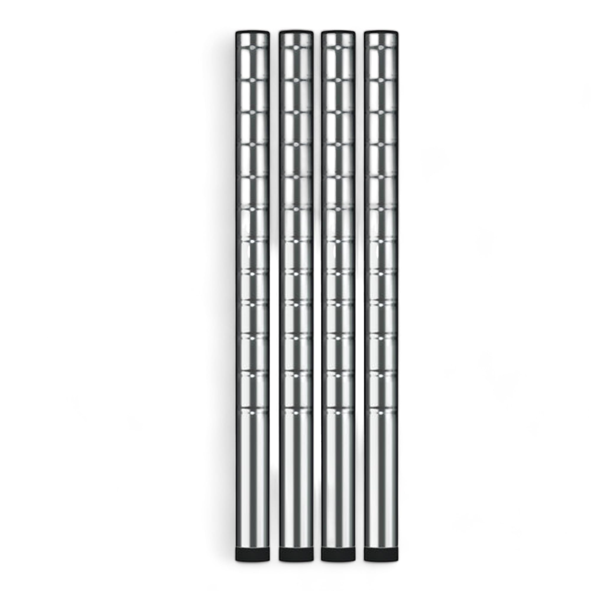 H27 Chrome Set of 4 Posts | Heavy Duty | Utility Shelving Units - Commercial Wire Shelf Shelving Posts Adjustable shelvingNSF Chrome Post - Durable, Corrosion-Resistant, Easy Assembly, Adjustable