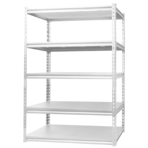 qerfty 72" garage shelving, garage storage shelving, adjustable 5 tier unit shelving, heavy duty shelving metal shelving for warehouse, basement,storage shelf, 39.4" w * 15.7" d