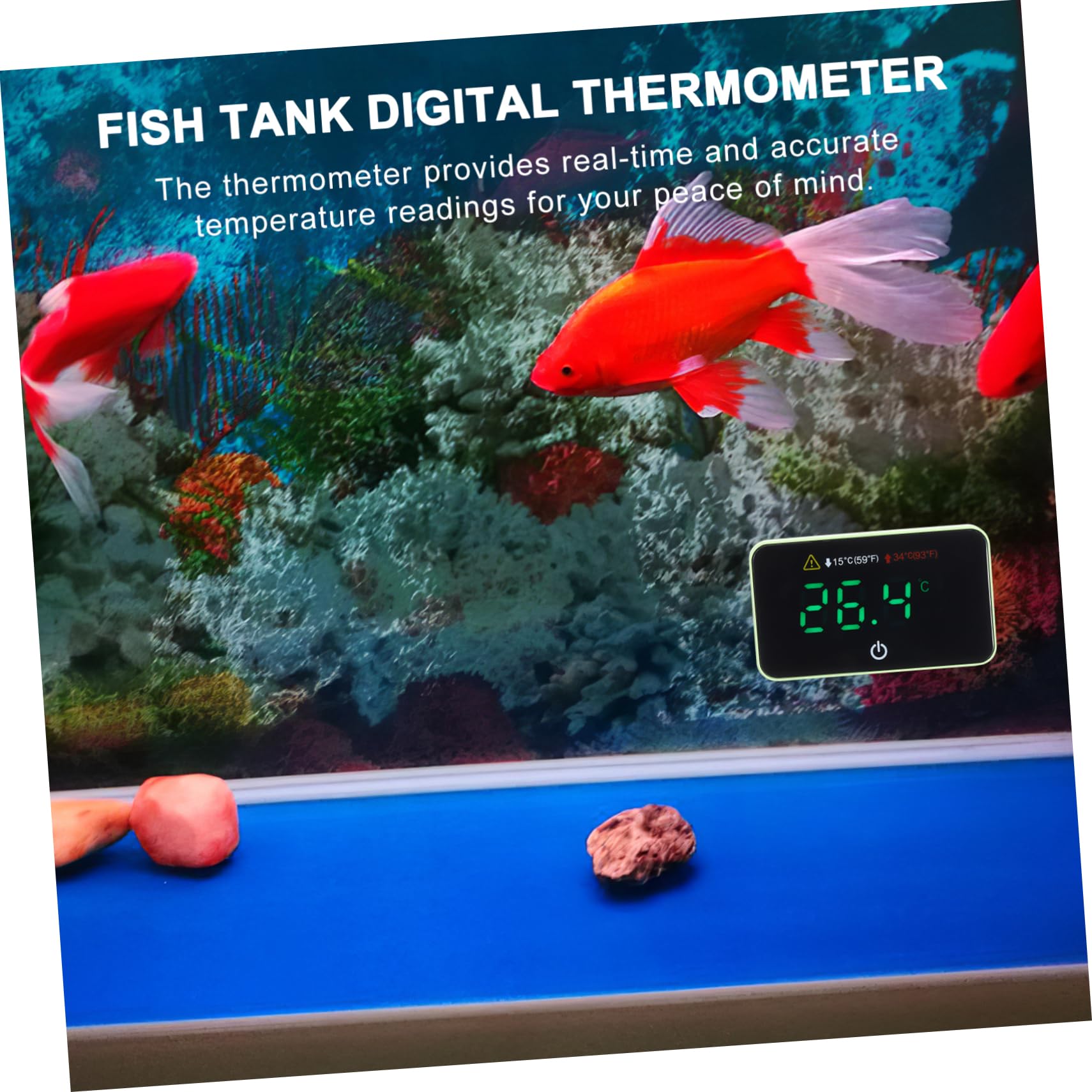 BESPORTBLE Fish Tank Thermometer Fish Supplies Fish Tank Temperature Gauge Aquarium Temperature Measurement Water Thermometer Betta Tank Accessories Reptile Tank Thermometer Fish Thermometer