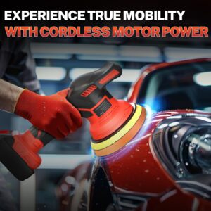 Cordless Car Buffer Polisher for Milwaukee 18V Max Battery, Orbital Polisher with 8 Variable Speed, Brushless Motor Car Buffer, Power Polisher for Car Detailing/Polishing/Waxing (Tool Only)